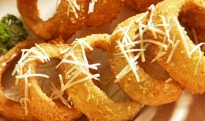FRIED ONION RINGS stock photo. Image of rings, cheese - 51505674