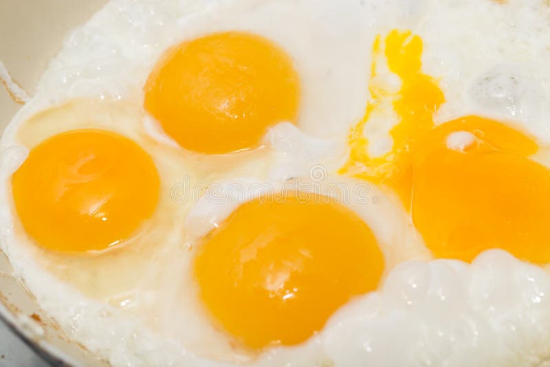 Fried in a pan stock photo. Image of healthy, yolk, warm - 101378982