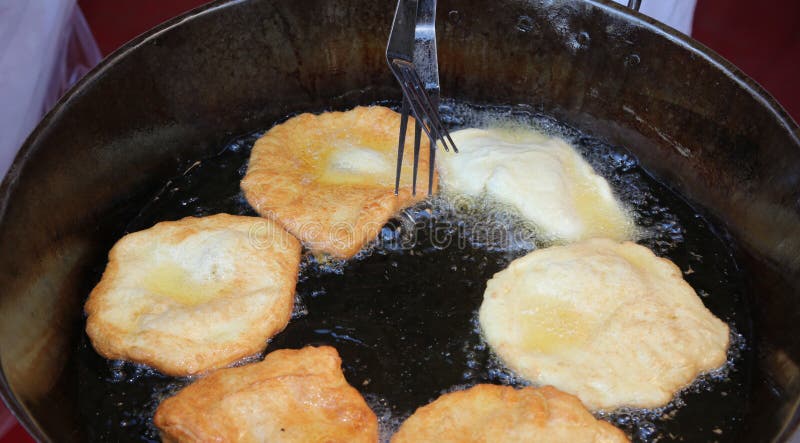 Fried Pancake Called FRITTELLE in Italian Language Made with App Stock ...