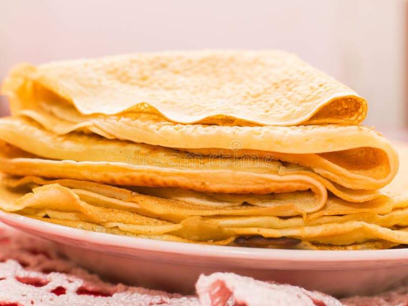 Fried pancakes stock image. Image of blini, homemade - 68364305