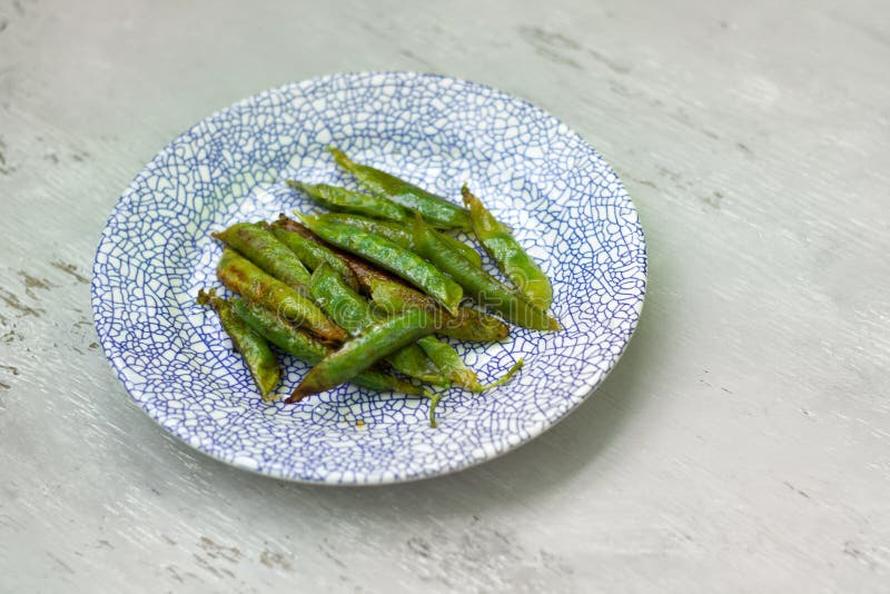 Fried Peas with Salt, Appetizer Stock Photo - Image of beans, vegan ...