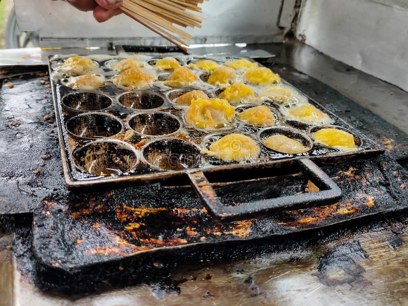 Fried Pentol Being Cooked by a Trader Stock Photo - Image of meal ...