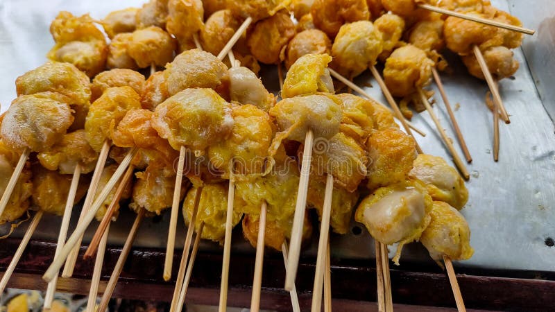 Fried Pentol is Ready To Be Sold by Traders Stock Image - Image of ...