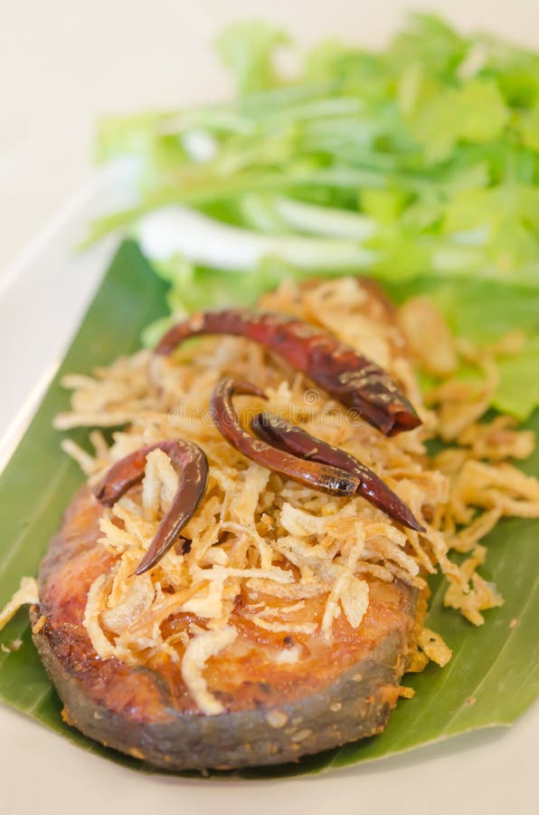 Fried pickled fish on dish stock image. Image of fresh - 35918151