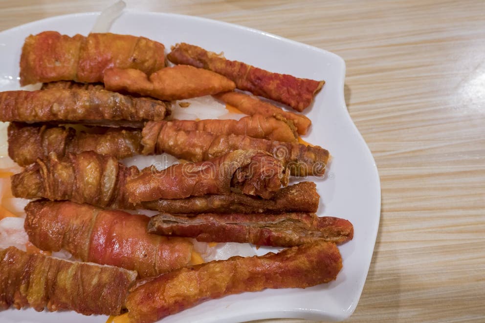 The fried pig intestine stock photo. Image of chinese - 85114852