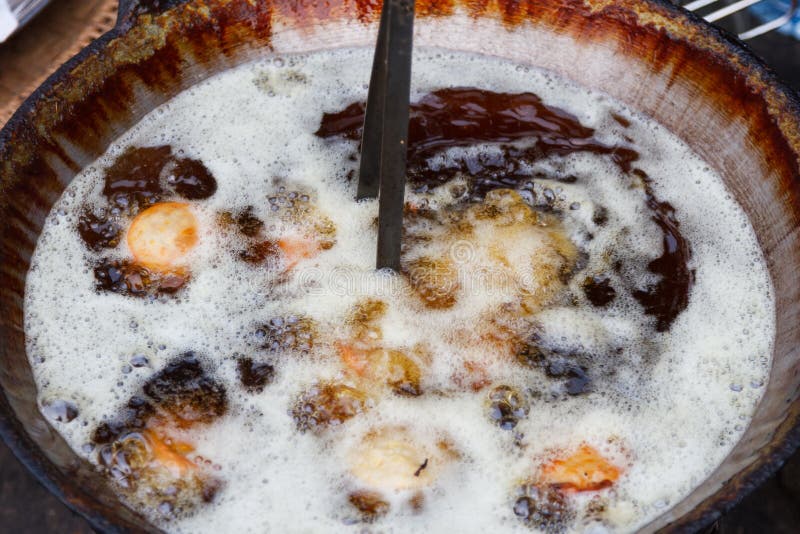 Fried pig in pan stock image. Image of cooker, dinner - 32719145