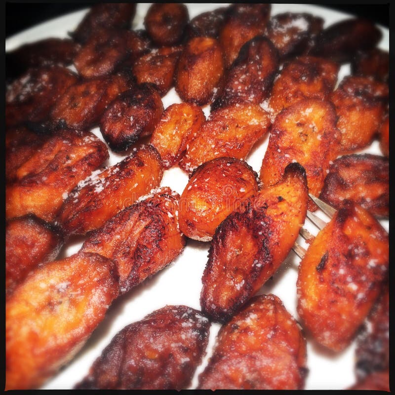 Fried plantains stock image. Image of plantain, bananas - 87788107