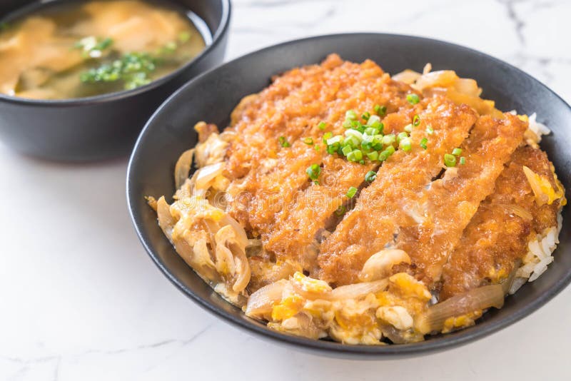 Fried Pork Cutlet Rice Bowl (Katsudon Stock Image - Image of dish, meal ... Fried Pork Cutlet Rice Bowl (Katsudon Stock Image - Image of dish, meal ...