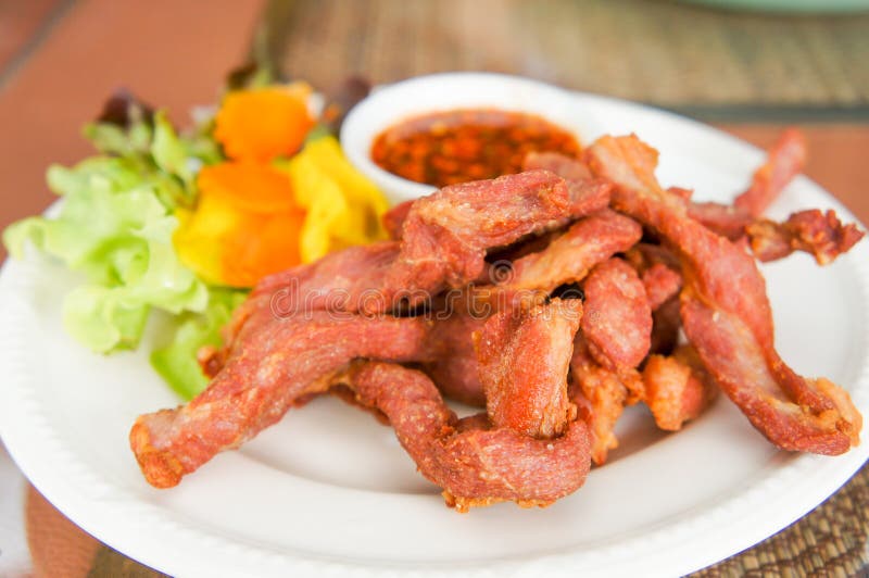 Fried pork stock photo. Image of pork, meal, meat, grill - 42228426