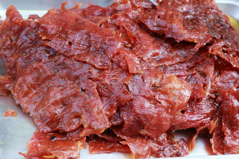 Fried Pork - Dry Pork in the Market Stock Photo - Image of fried ...