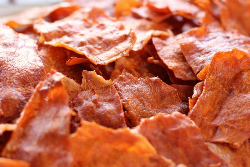 Fried Pork - Dry Pork in the Market Stock Image - Image of cuisine ...