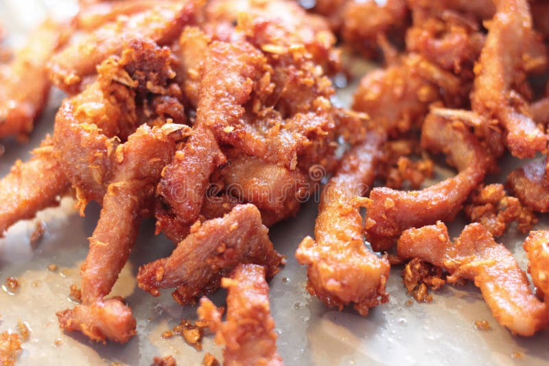 Fried Pork - Dry Pork in the Market Stock Image - Image of cuisine ...