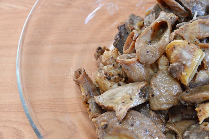 Fried Pork Entrails with Garlic Stock Image - Image of dish, spleen ...