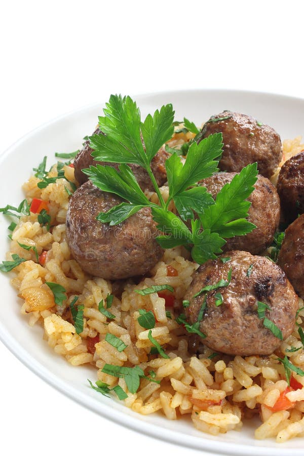 Fried pork meatballs stock image. Image of cutlets, meatball - 34309877