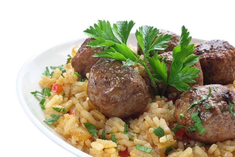 Fried pork meatballs stock image. Image of paprika, dinner - 34309907