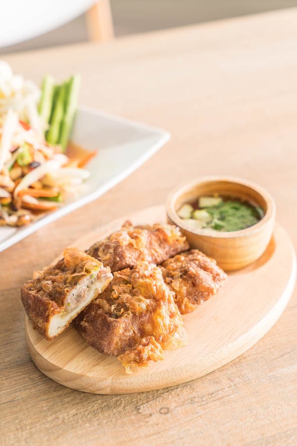 Fried pork neck stock photo. Image of isolated, white - 120817636