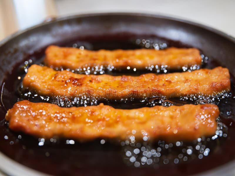 Fried Pork Sticks in the Pan Stock Image - Image of closeup, cook ...
