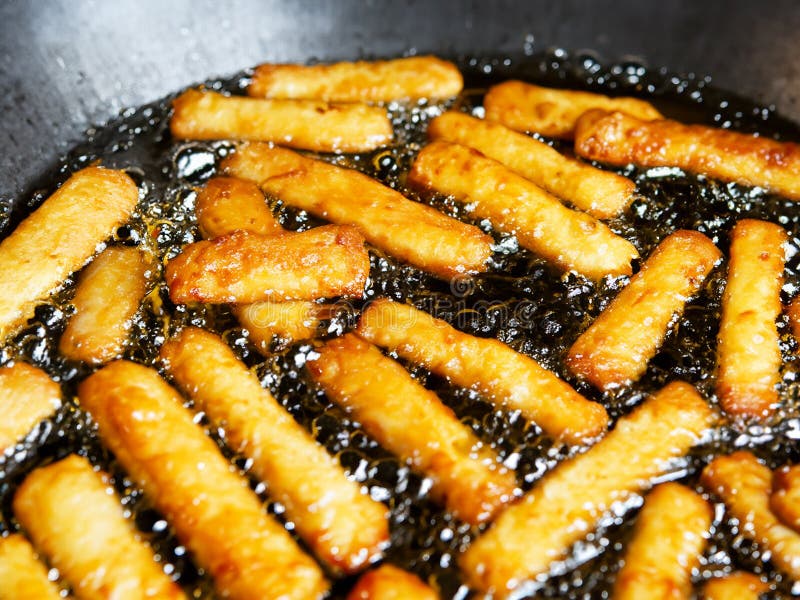 Fried Pork Sticks in the Pan Stock Photo - Image of traditional ...