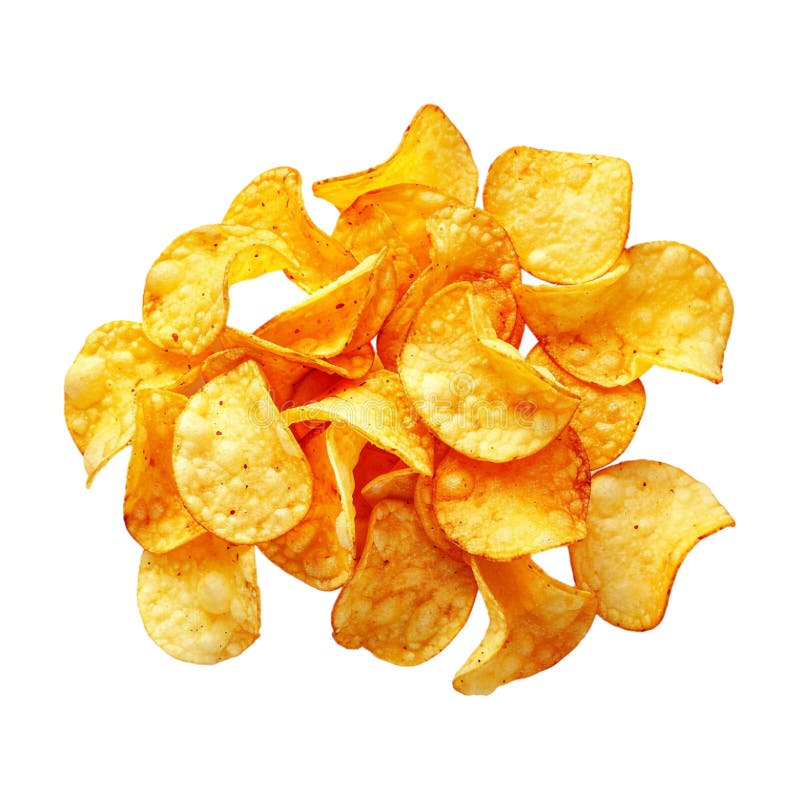 Fried Potato Chips on Transparent Background - Ai Generated Stock ...