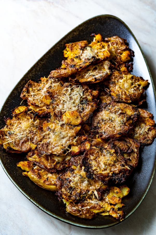 Fried Potato Puree with Parmesan Cheese Stock Image - Image of ...