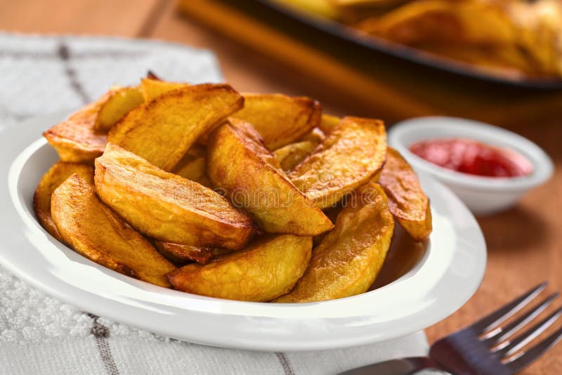 Fried Potato Wedges stock photo. Image of homemade, golden - 25088570