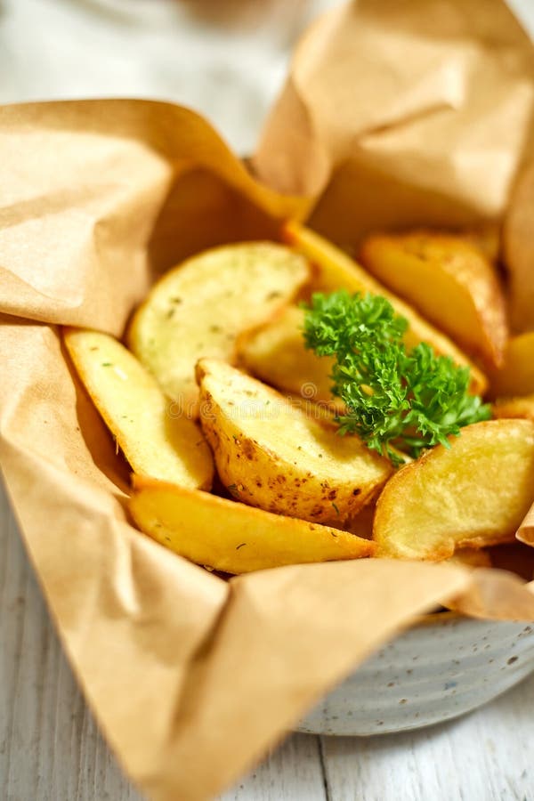 Fried Potato wedges stock photo. Image of dish, gourmet - 323125248