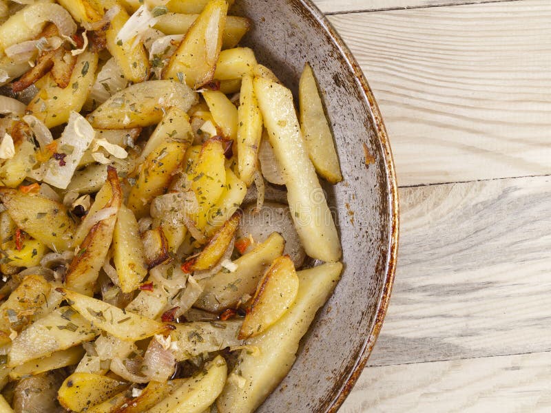 Fried potatoes stock photo. Image of kitchen, crust, tree - 28902576
