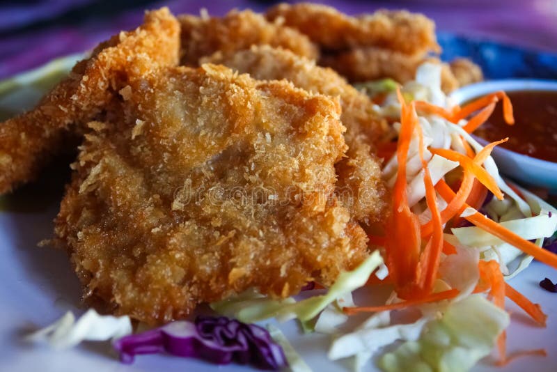 Fried Prawn Cake stock image. Image of delicate, yummy - 16328531