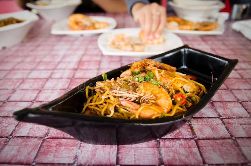 Fried Prawn Mee stock photo. Image of noodle, fried, prawn - 23082144