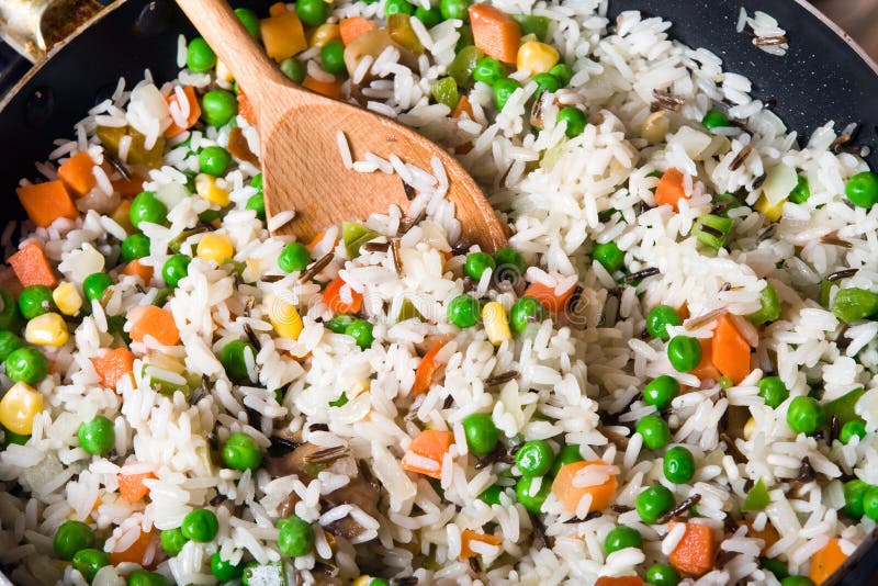 Fried rice stock image. Image of food, garnish, spices - 14225561