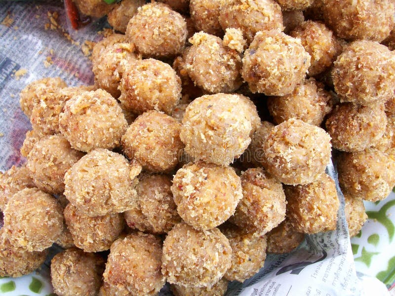 Fried rice balls stock photo. Image of cheese, brown - 38316240