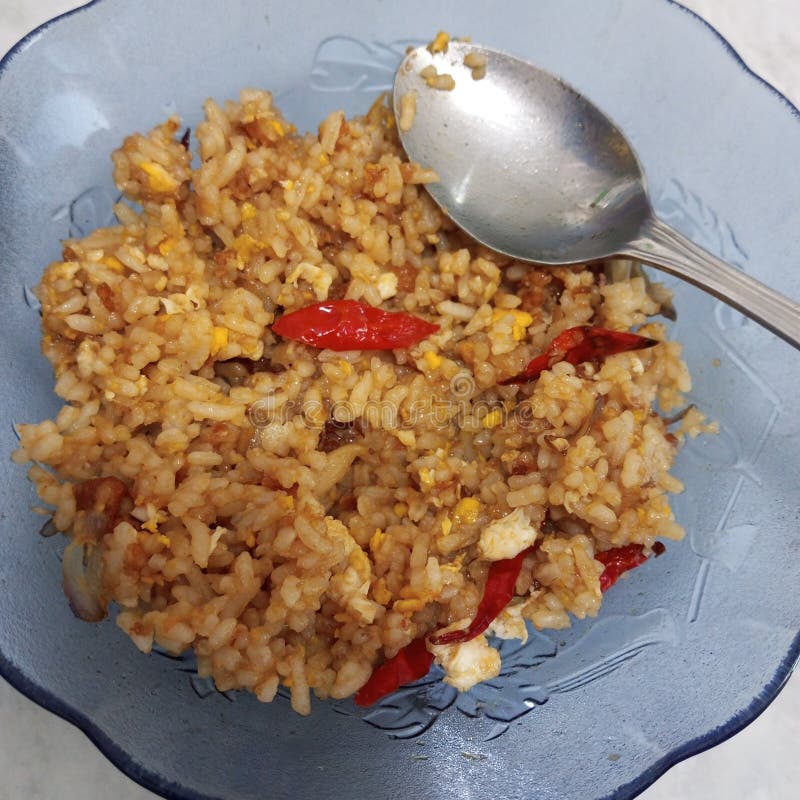 Fried Rice for Breakfast in the Morning Stock Image - Image of morning ...