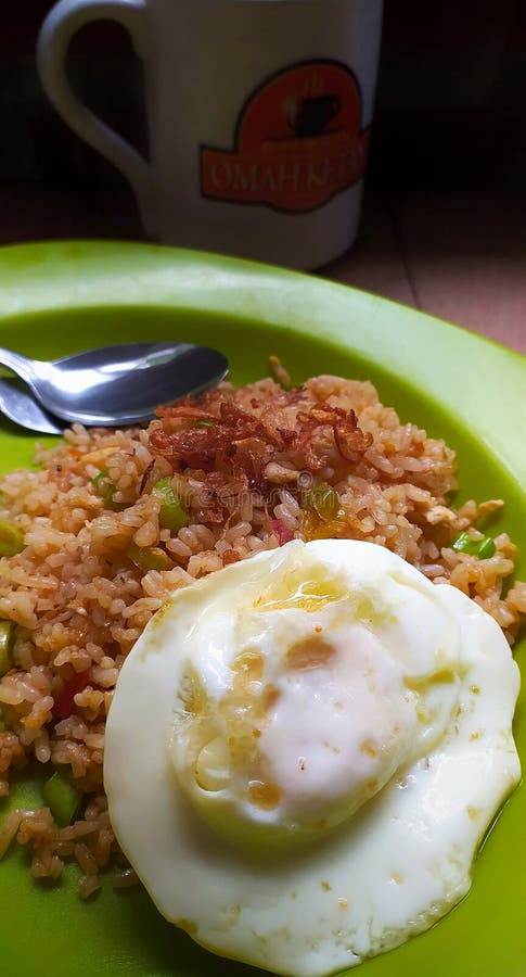 Fried Rice Breakfast before Work Stock Photo - Image of dish, cuisine ...