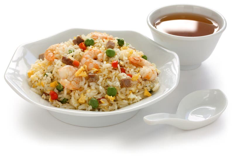 Fried Rice, Chinese Cuisine, Yangzhou Style Stock Image - Image of ...
