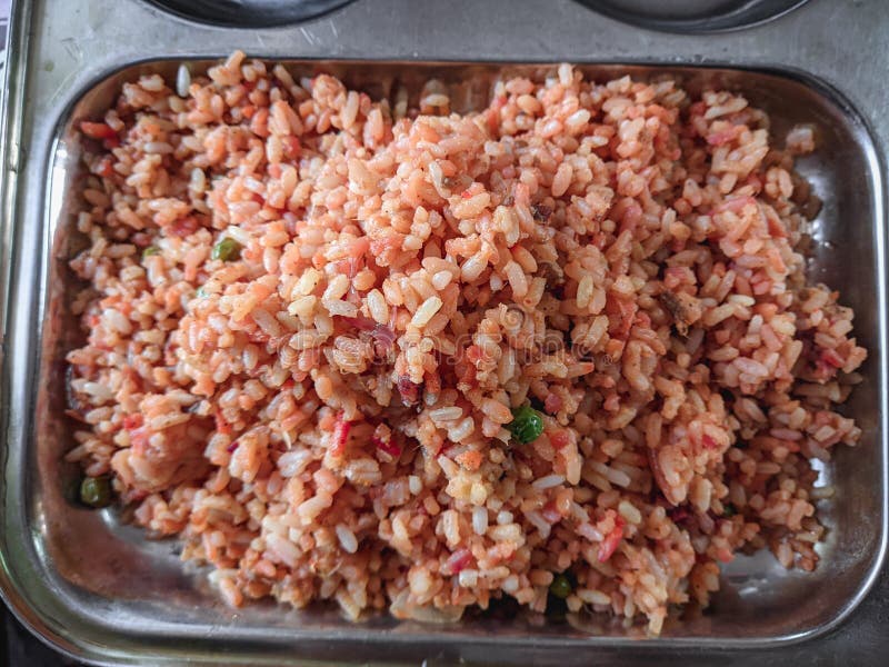 Fried rice close up view stock photo. Image of fruit - 267906538