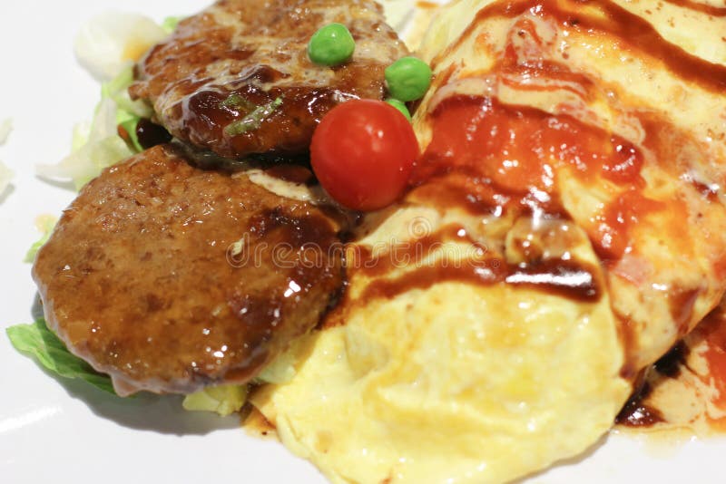 The Fried Rice Covered with Fried Egg Stock Photo - Image of fresh ...