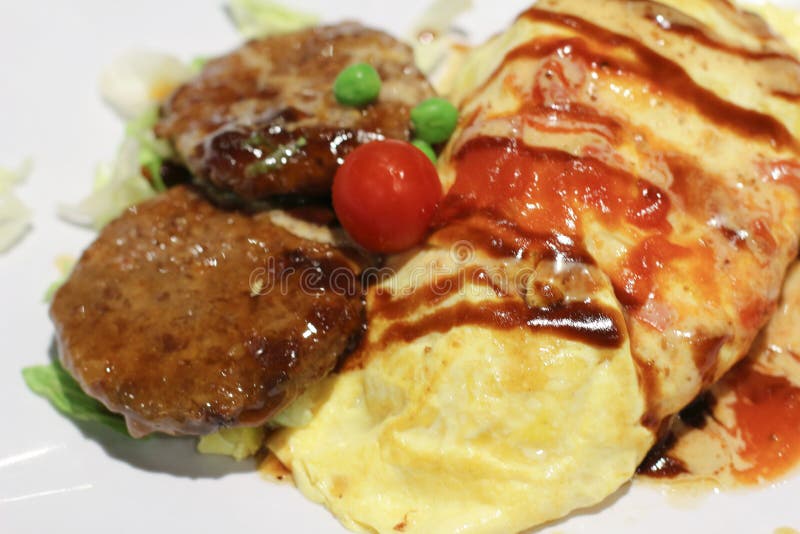 The Fried Rice Covered with Fried Egg Stock Image - Image of cuisine ...