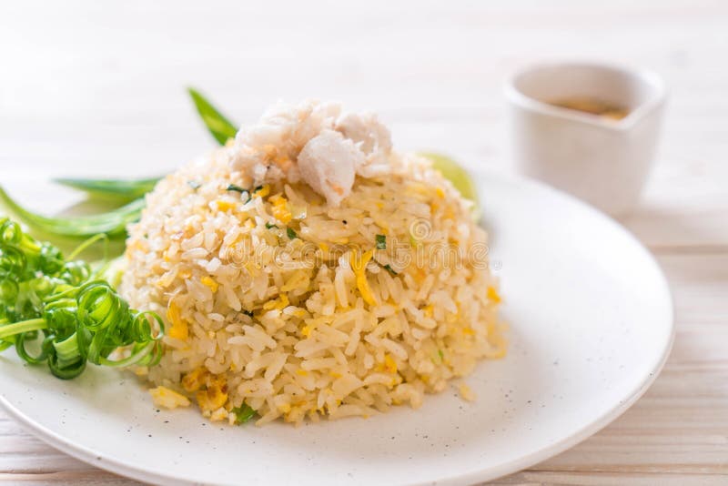 Fried rice with crab stock photo. Image of cuisine, asian - 146385620
