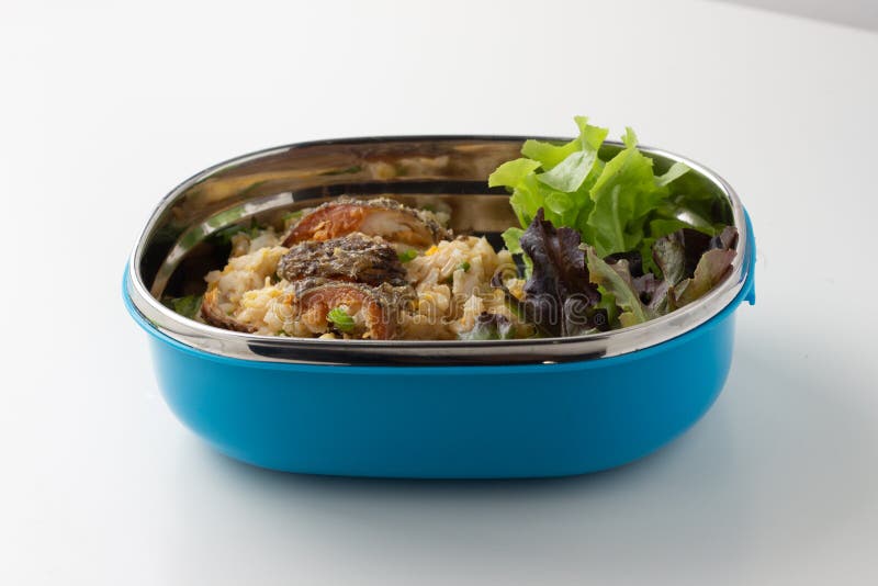 Fried Rice with Crispy Fish in Bowl Stock Image - Image of pumpkin ...