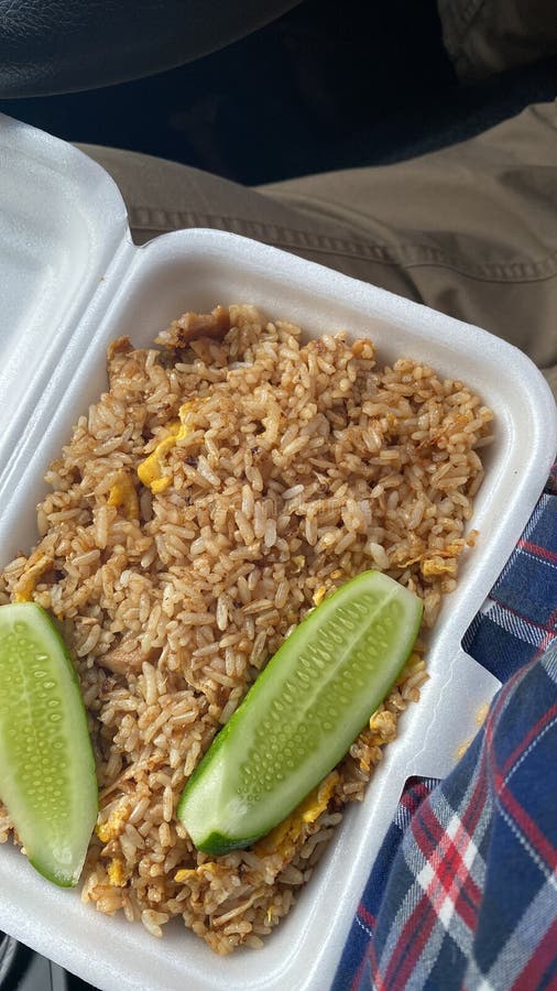 Fried rice stock image. Image of spicy, fried, cucumber - 262428281