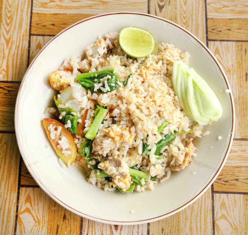 Fried rice in dish stock photo. Image of dining, cucumber - 33428802