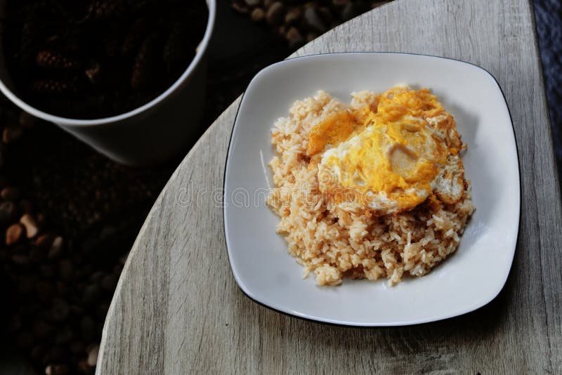 Fried rice and egg stock image. Image of gourmet, delicious - 219501723