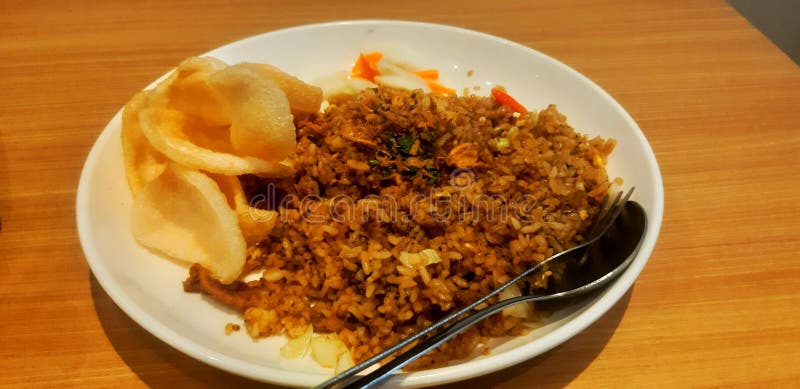 Fried Rice Food Display in Bowl Stock Photo - Image of fried, vegetable ...