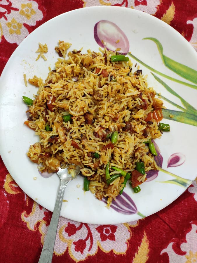 Fried Rice& X28;green Chilli, Beans, Tomato, Onion, Potato& X29; Stock ...