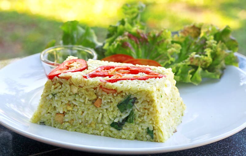 Fried Rice with Green Curry Stock Photo - Image of ethnic, asian: 28428792