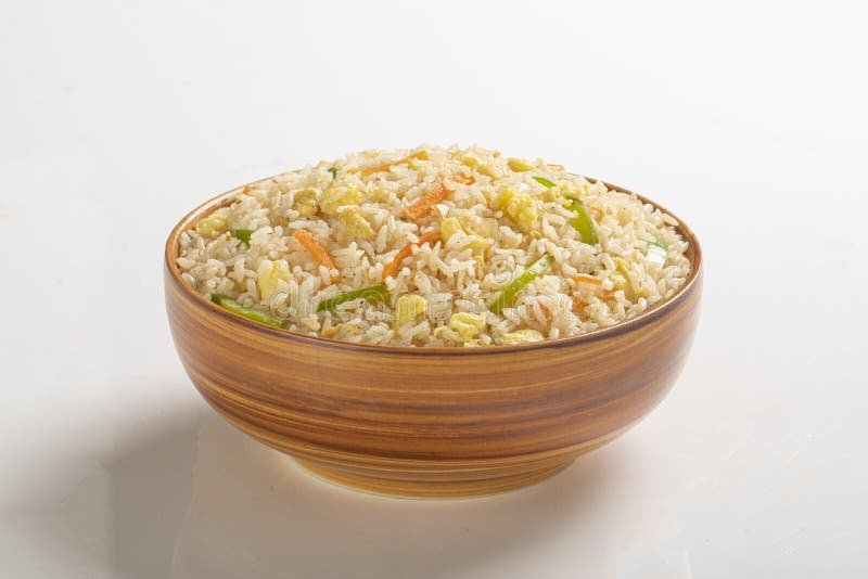 Fried Rice-homemade Fried Rice with Mixed Vegetable Stock Image - Image ...