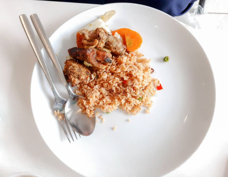 Fried Rice in Indonesian Style Stock Photo - Image of meal, salad ...