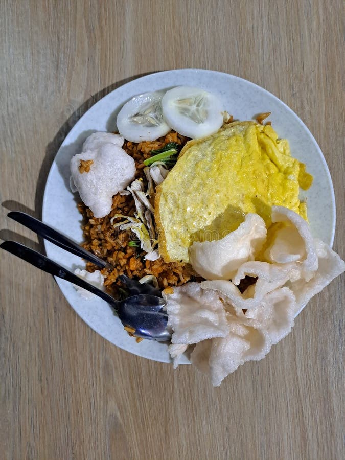 Fried Rice Indonesian Traditional Food Stock Image - Image of rice ...