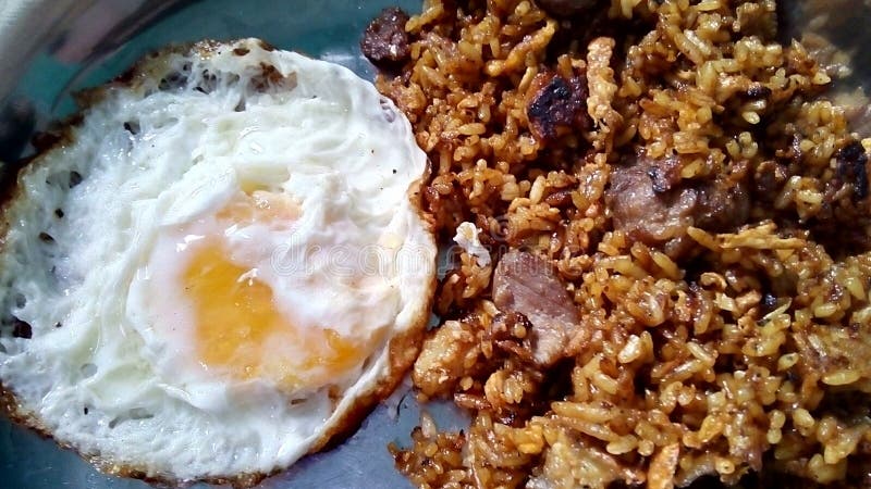 Fried Rice with Lamb and Egg Stock Photo - Image of produce, baking ...