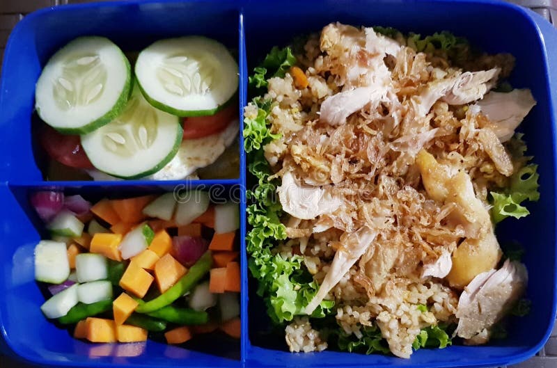 Yummy Fried Rice with Pickles Stock Image - Image of fried, lunch ...